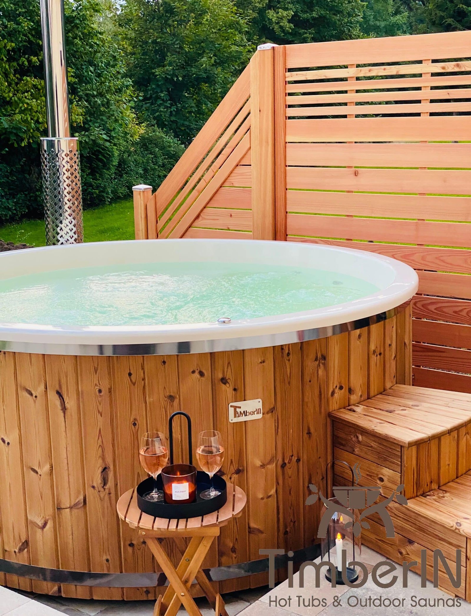 Badefass Mit Holzofen Und Whirlpool